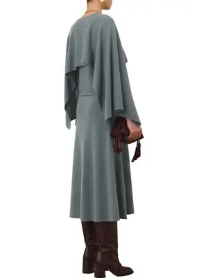 Zimmermann Valiant Wool Midi Skirt - Deco Blue