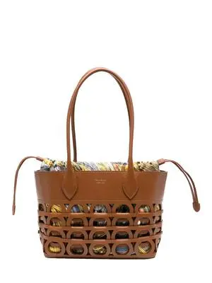 FERRAGAMO Gancini Laser Tote Bag - Brown
