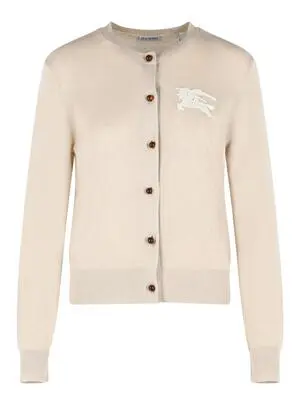 Burberry Ravella Wool Blend Cardigan - Cream