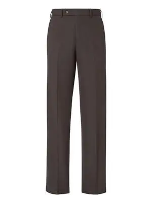 Fendi Cigarette Wool Trousers - Brown