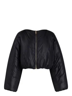 Alaïa Nylon Pleated Bomber - Black