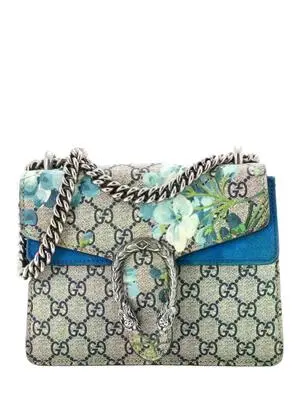 Gucci Dionysus Blooms Print Gg Coated Canvas Mini Shoulder Bag - Blue