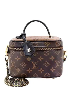LOUIS VUITTON Reverse Monogram Canvas Pm Satchel - Brown