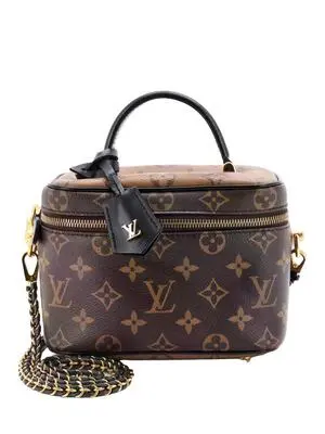 LOUIS VUITTON Reverse Monogram Canvas Pm Satchel - Brown