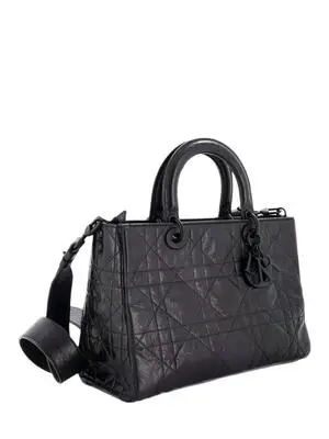 Dior Lady D-sire Macrocannage Tote Bag - Black