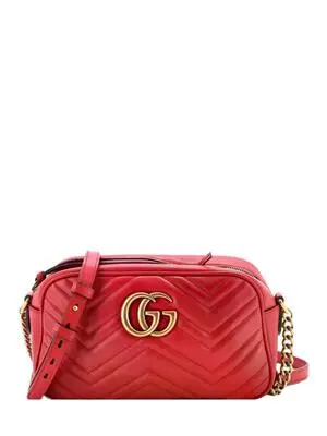 Gucci Matelassé Leather Small Shoulder Bag - Red