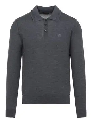 Etro Fuji Knitted Polo - Gray