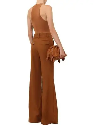Zimmermann Valiant Wool Flare Pant - Camel