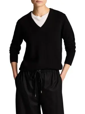 Vince Cashmere V-neck Sweater - Black