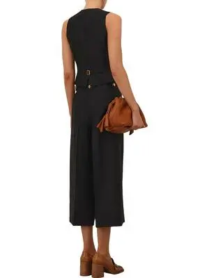 Zimmermann Valiant Cropped Waistcoat - Black