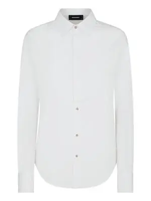 Dsquared2 Cotton Poplin Bib Shirt - White