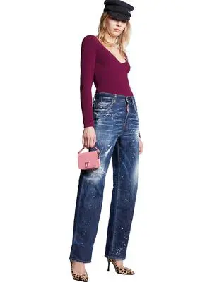 Dsquared2 Dark Spotted Wash San Diego Jeans - Blue