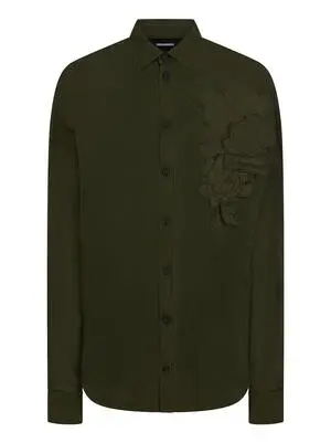 Dsquared2 Blossom Patch Shirt - Green