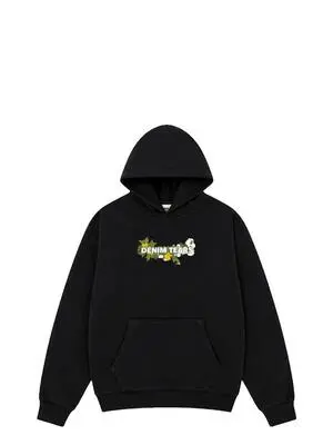 DENIM TEARS Floral Logo Hoodie - Black