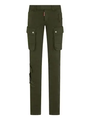 Dsquared2 Blossom Patch Cargo Pants - Green