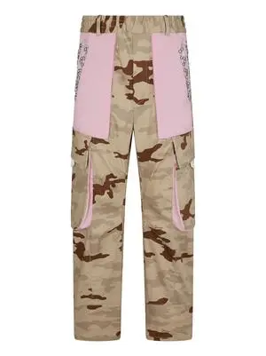 DSQUARED2 Dsquared2 Camouflage Cargo Pants With Crystal Embellishments