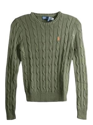 Polo Ralph Lauren Pima Cotton Cable Knit Pullover - Dense Olive