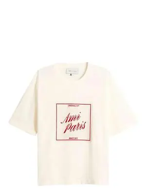 AMI Ami De Coeur Heritage Print T-shirt