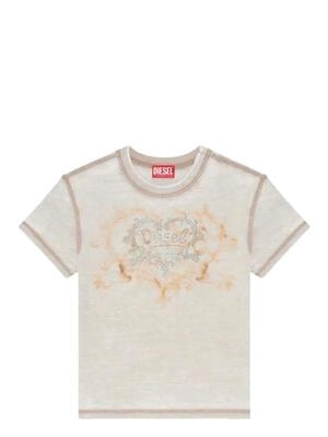 DIESEL® Graphic Heart T-shirt - Light Grey