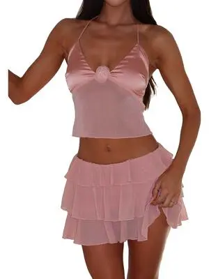 OUTCAST Amato Mini Skirt - Pink