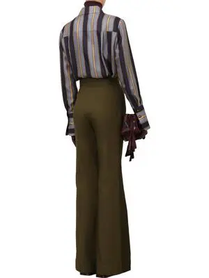 Zimmermann Valiant Drill Flare Pant - Forest