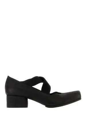UMA WANG Leather Pumps With Elastic Straps - Black