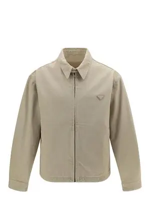 Prada Denim Blouson Jacket - Beige