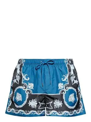 Versace Printed Swim Shorts - Blue