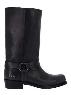 GOLDEN GOOSE Biker Leather Boots - Black
