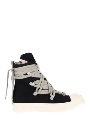 Rick Owens Megalace Cotton Sneakers - Black
