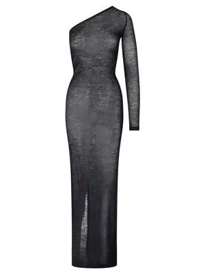 Rick Owens One-shoulder Maxi Dress - Black