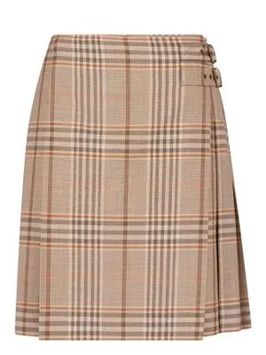 DANIELA GREGIS Dolce & Gabbana Wool Midi Skirt Beige