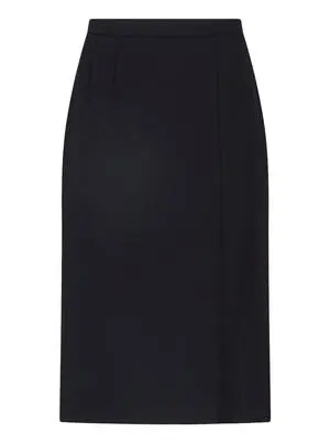 Dolce & Gabbana Wool Midi Skirt - Black