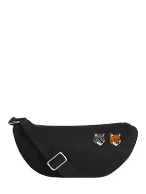 Maison Kitsuné Zippered Shoulder Bag - Black