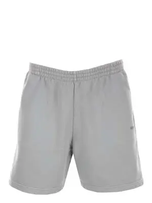 Balenciaga Logo Embroidered Drawstring Shorts - Gray