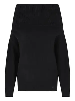 Loulou De Saison Sibyl Off-the-shoulder Sweater - Black
