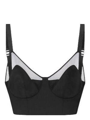 Elisabetta Franchi Cool Wool And Tulle Top - Black