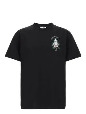 Casablanca Hotel Emblem Print T-shirt - Black