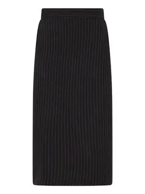Elisabetta Franchi Striped Knee-length Skirt - Black