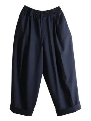 Marni Wide-leg Trousers With Elastic Waist - Blublack