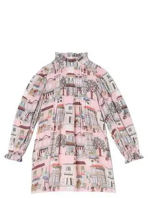 Fendi Printed Crêpe De Chine Dress - Pink