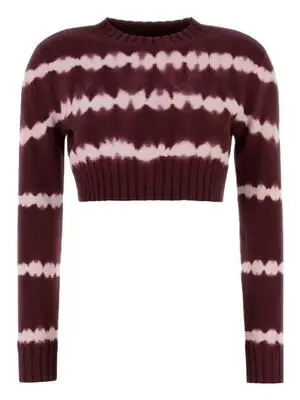 Balenciaga Crew Neck Knitted Pullover - Wine Red