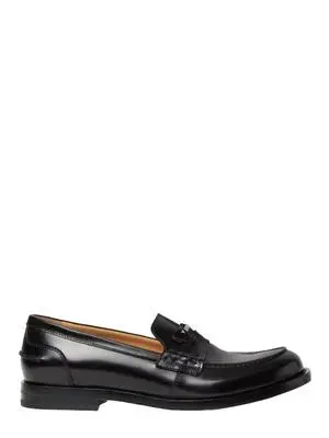 Fendi Ateneo Loafers With Hand-stitched Detailing - Black