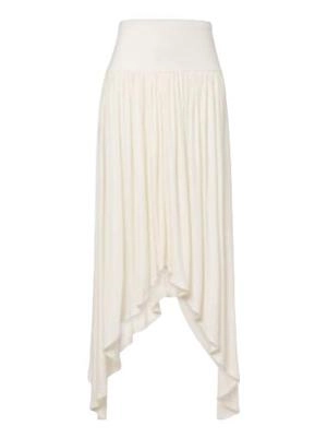 AYA MUSE Elya Asymmetric Midi Skirt - White