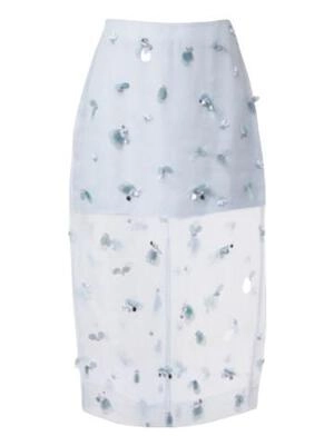 Simkhai Delilah Embellished Midi Skirt - Blue