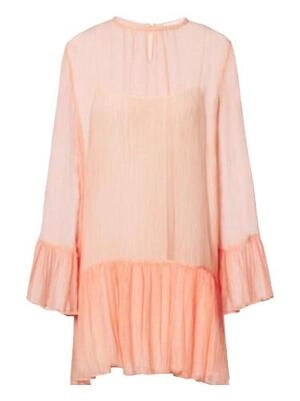Ulla Johnson Emmeline Ruffled Silk Chiffon Minidress - Orange