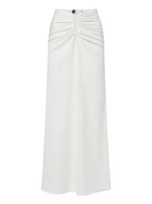 Christopher Esber Gathered Maxi Skirt - White