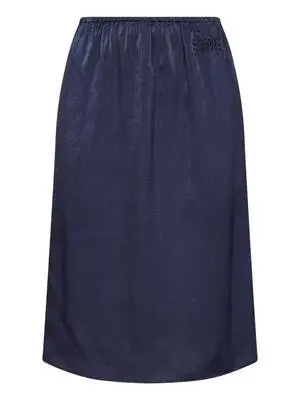 MAISON MARGIELA Mm6 Maison Margiela Logo Printed Buttoned Midi Skirt