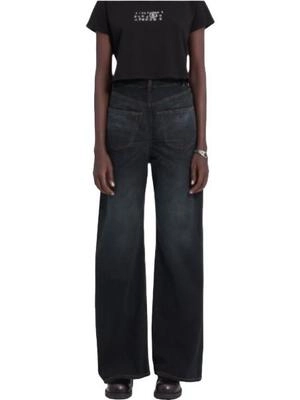 MAISON MARGIELA Wide-leg Jeans With Twisted Construction - Dark Blue