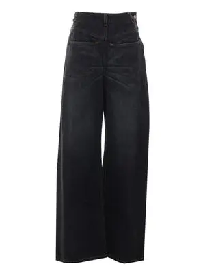 MAISON MARGIELA Mm6 Maison Margiela Wide-Leg Jeans With Twisted Construction